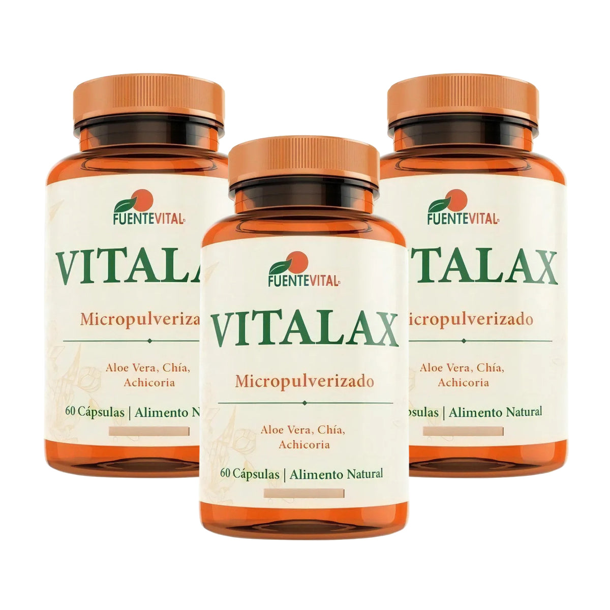 Vitalax Aloe Vera + Chia + Achicoria 3 Frascos, 180 Cápsulas ...